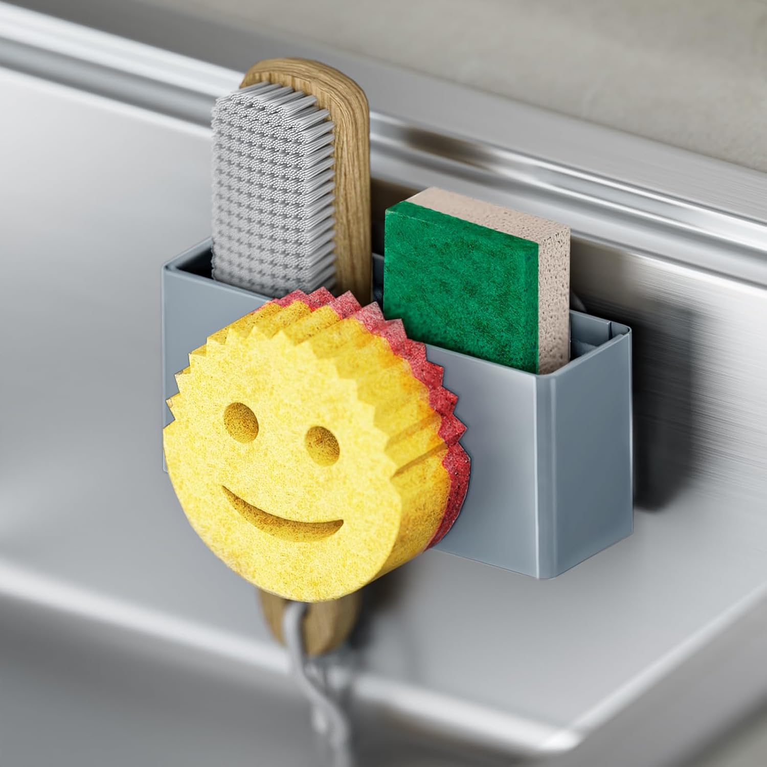 Amazon.com - Upgraded Sink Caddy,Smiley Face Sponge Holder for Kitchen ...