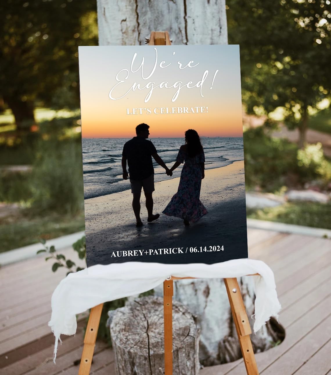 Amazon.com : Engagement Party Welcome Sign Template We Are Engaged Sign ...