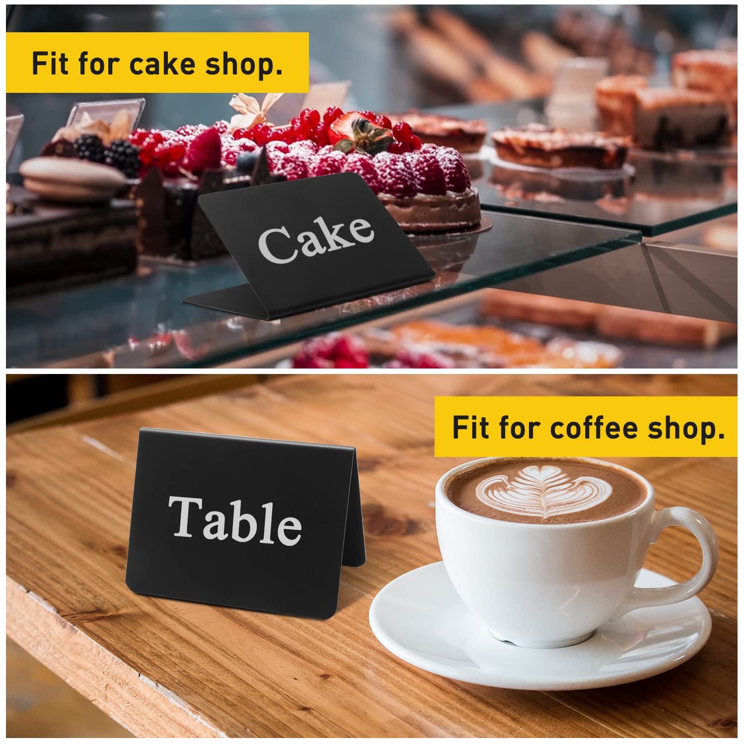 Snapklik.com : 10 Pack Mini Chalkboard Signs For Food, Reusable Food ...