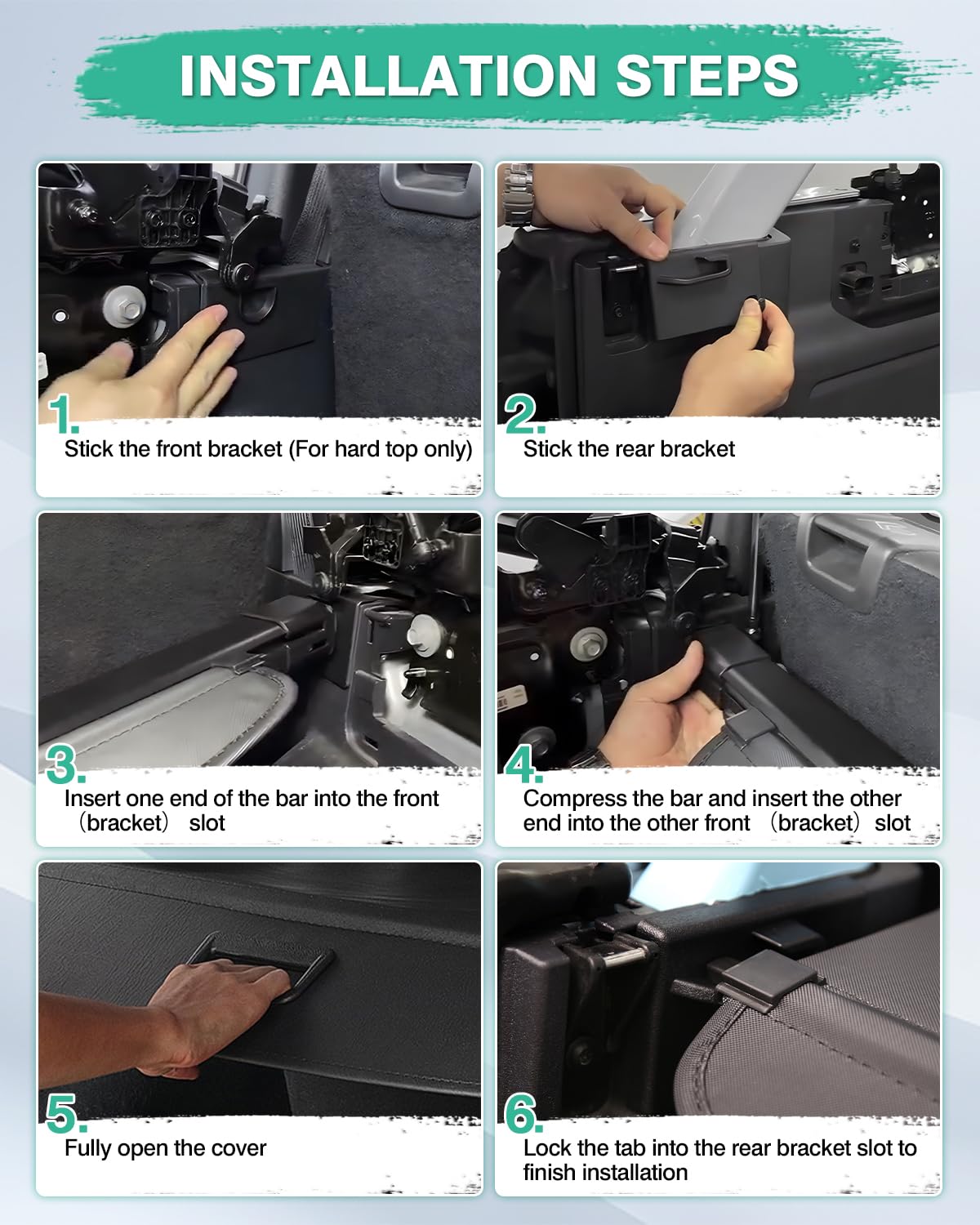 Snapklik.com : Powerty Cargo Cover For Ford Bronco 4-Door Soft Hard TOP ...