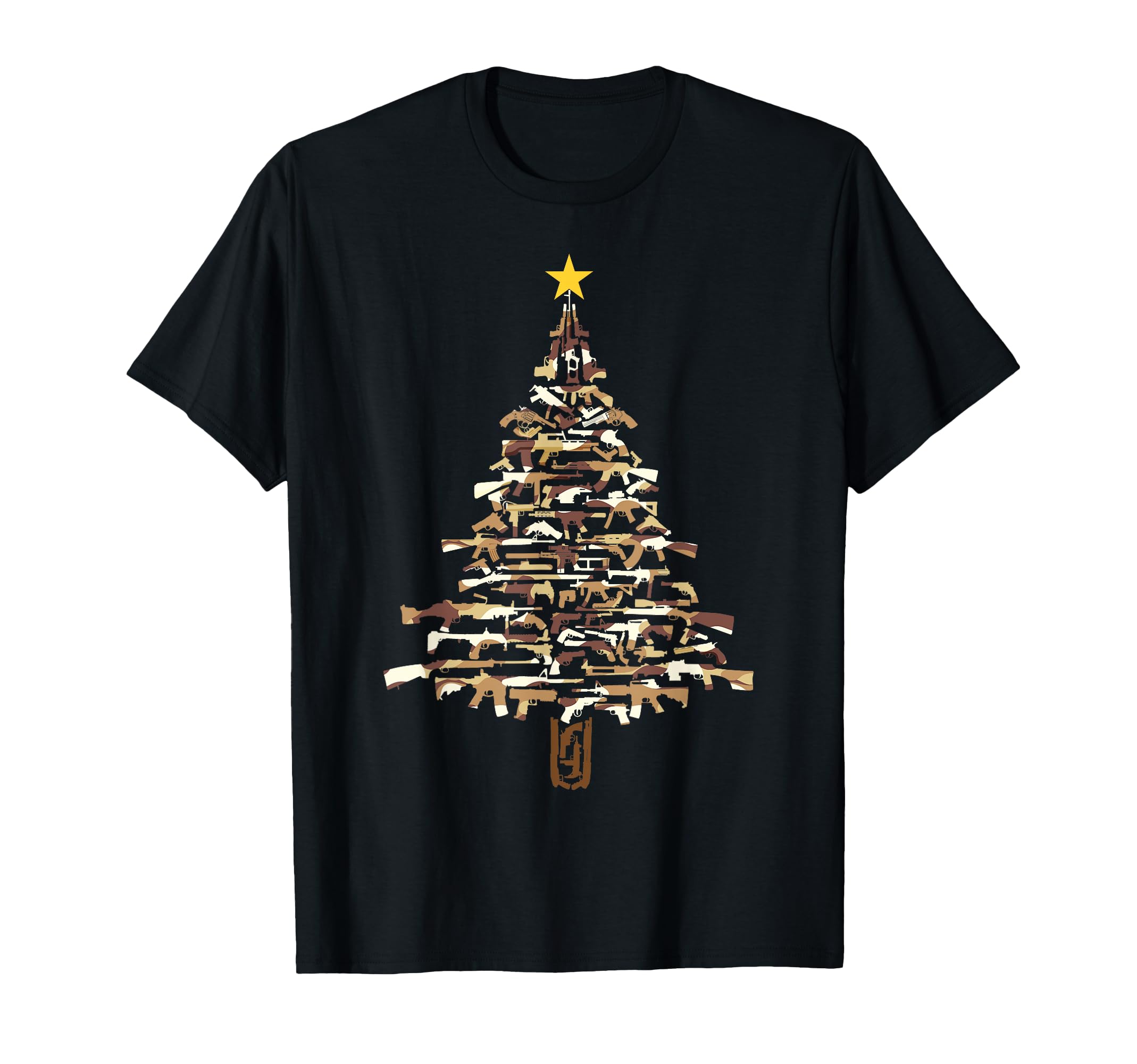 Amazon.com: Guns Christmas Tree - Camo Print Xmas Gift For Gun Lover T ...
