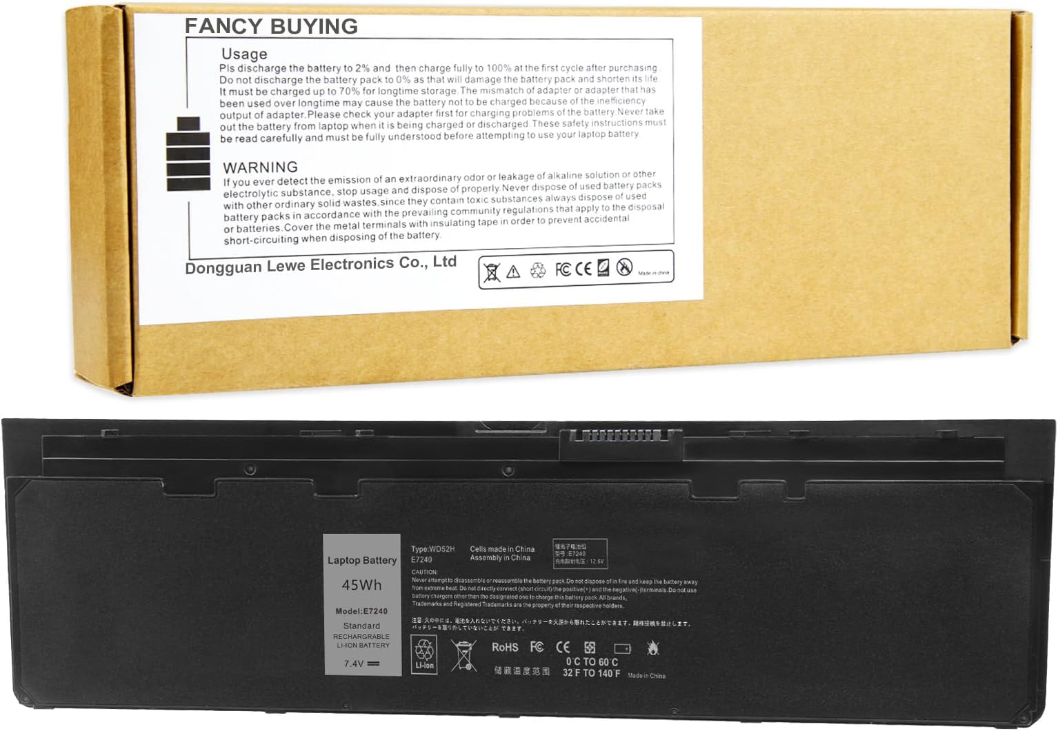 Amazon.com: DELL VFV59 52Wh 4-Cell Standard Rechargeable Notebook Li ...