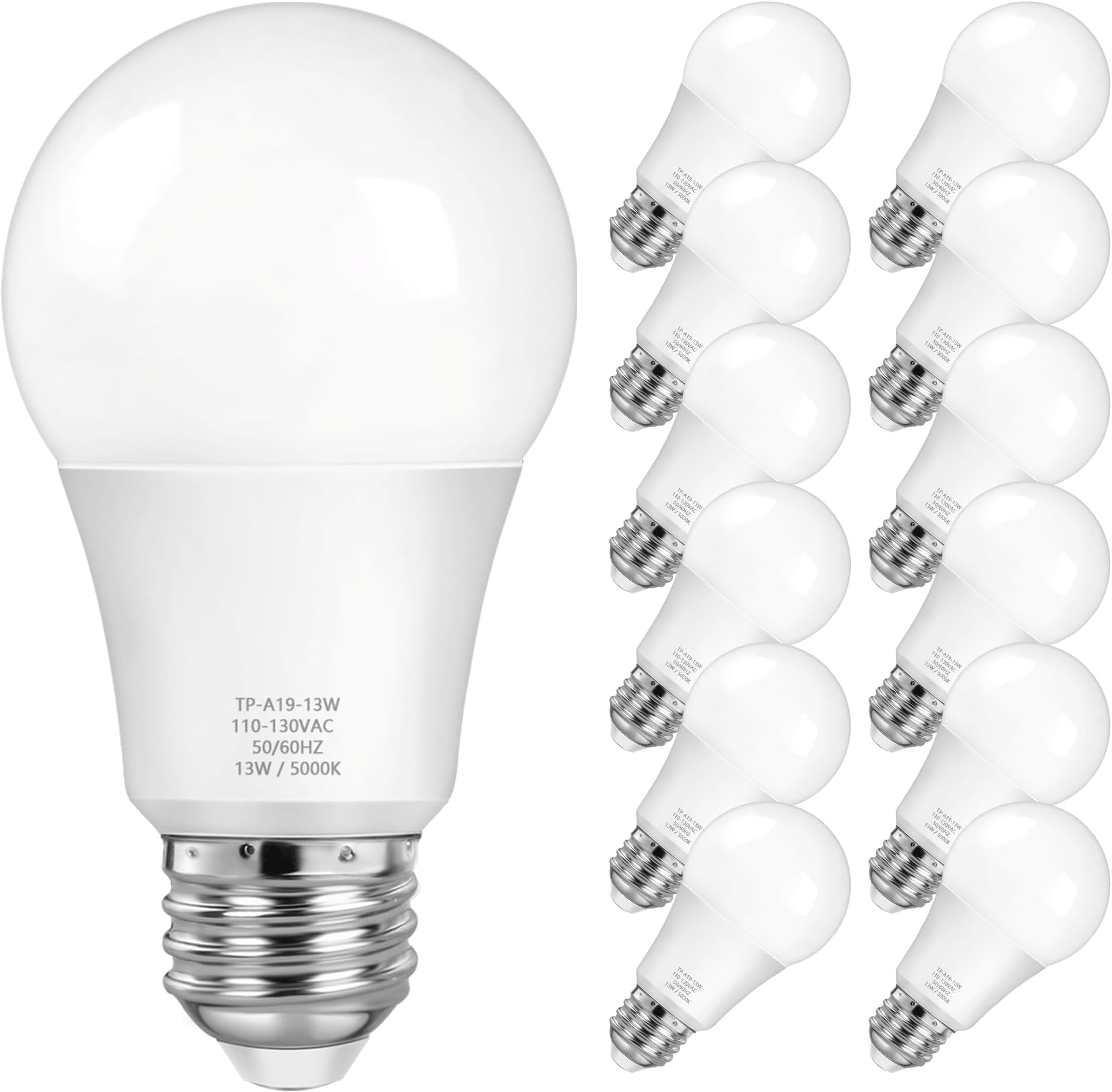 CFMASTER A19 LED Light Bulbs 100W Equivalent, 1500 Lumens Warm White ...
