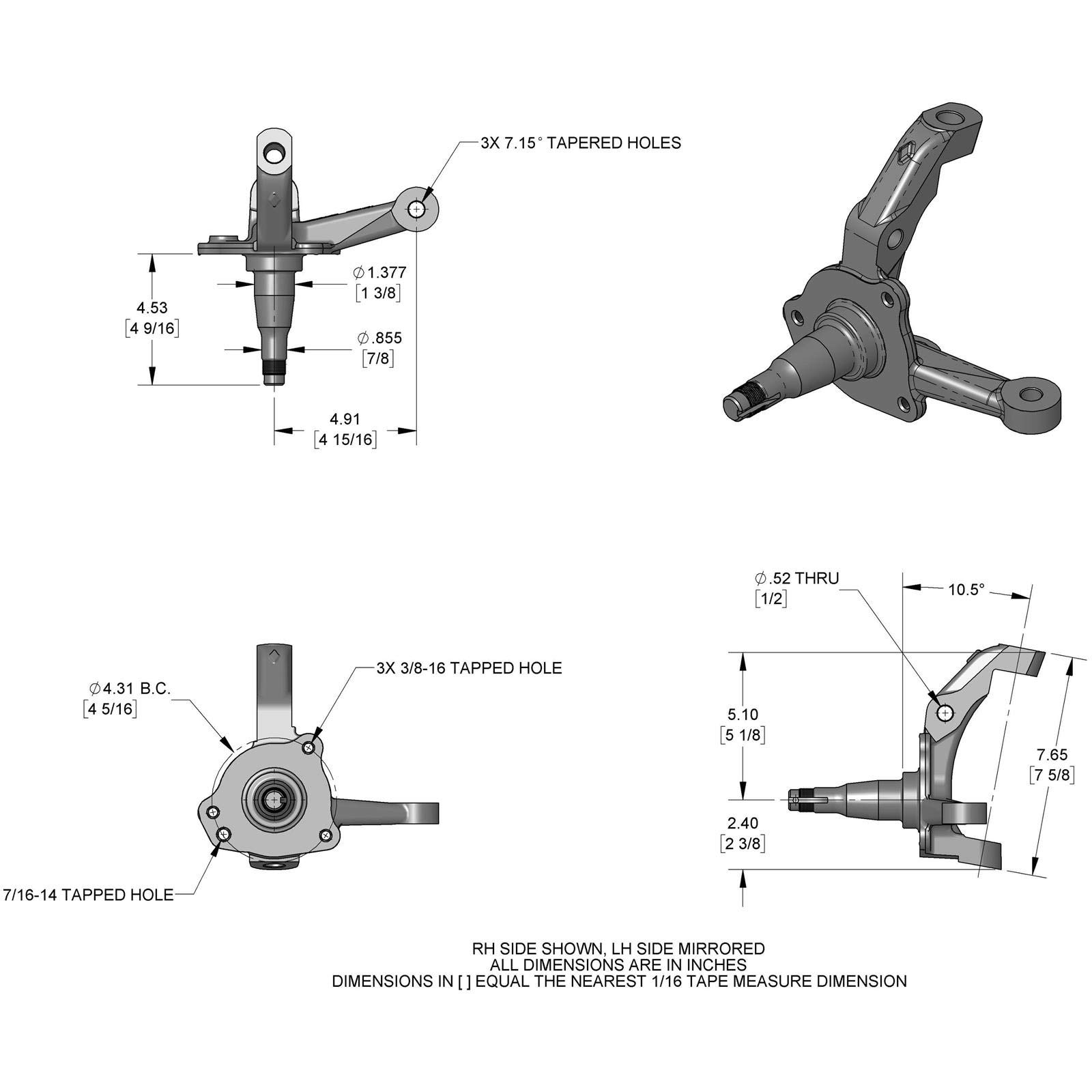 Performance Sway Bars Universal Front Sway Bar & Install Kit For Pinto & Mustang II IFS - Stock ...