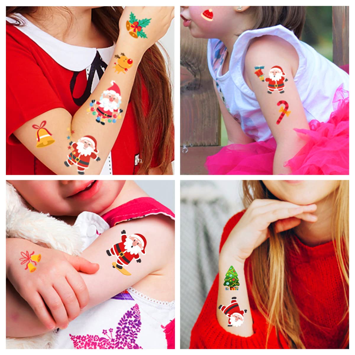 Snapklik.com : Awinmay Christmas Temporary Tattoos For Kids Stocking ...