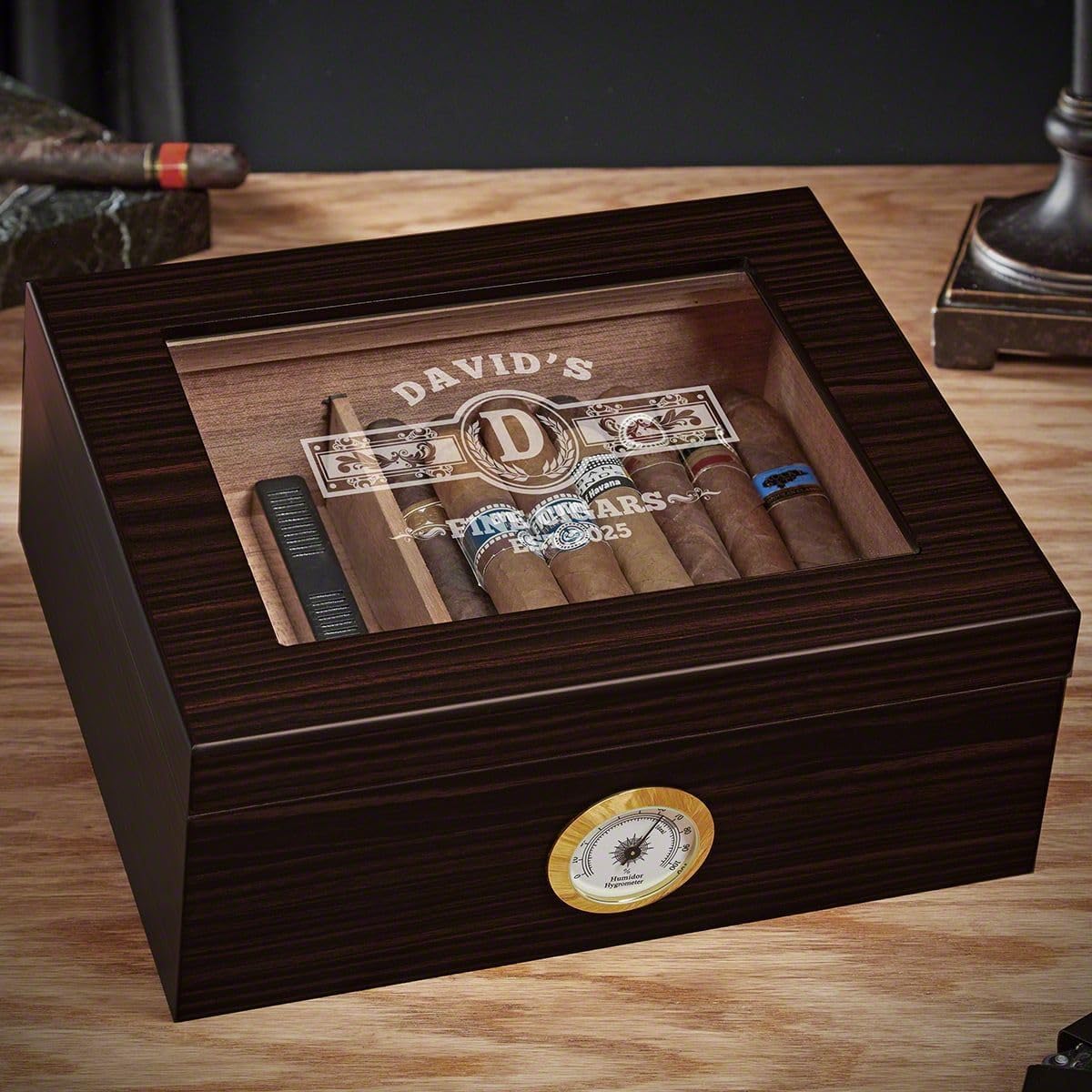 Amazon.com: Engraved Cigar Humidor Box Set by HomeWetBar - Gifts for ...