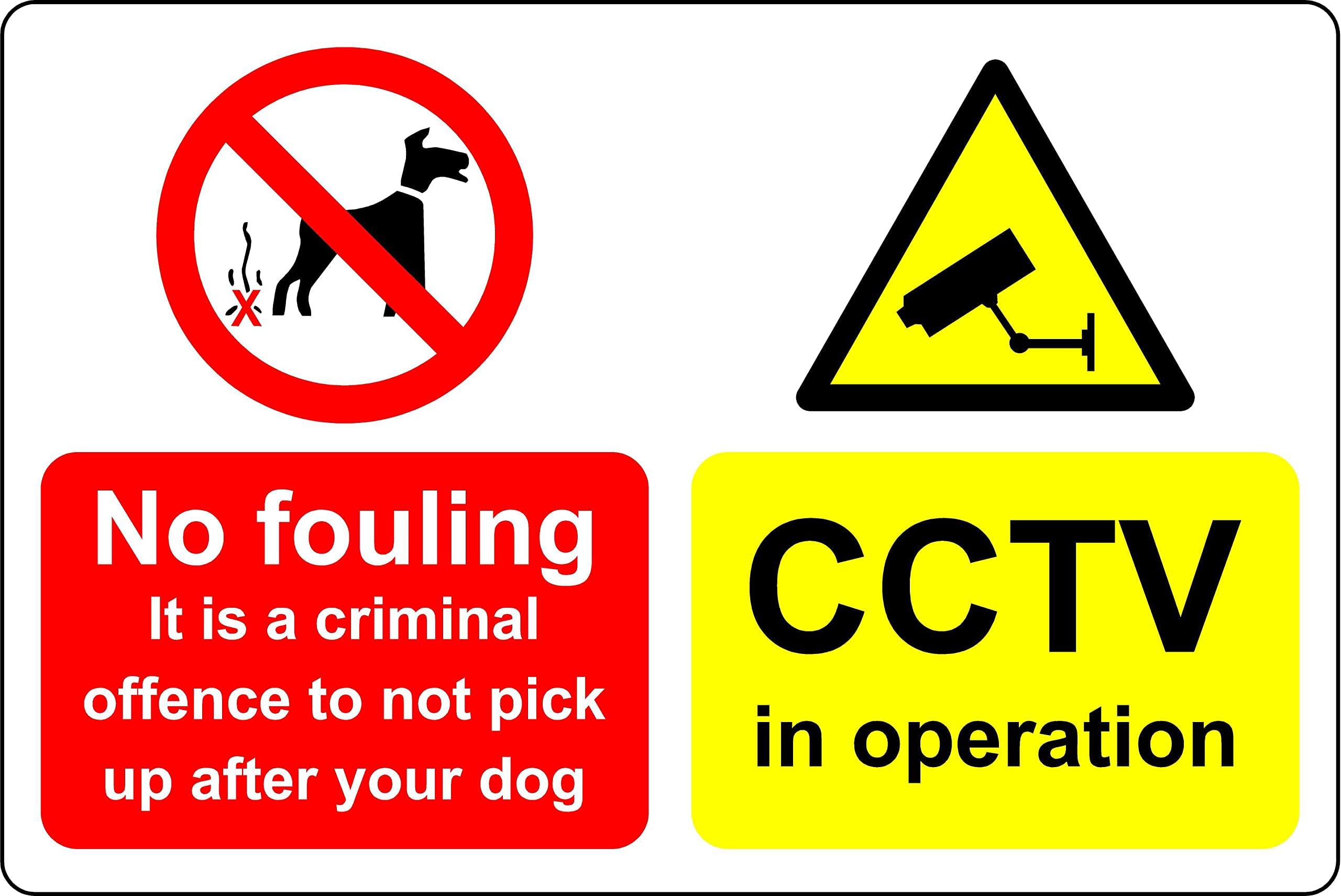 Pack of 1 Dog Fouling Signs Self Adhesive (200 x 150 mm) Waterproof ...