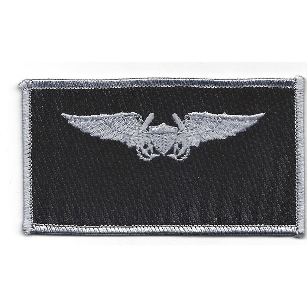 Amazon.com: Naval Flight Officer Name Tag Patch- Silver and Black ...