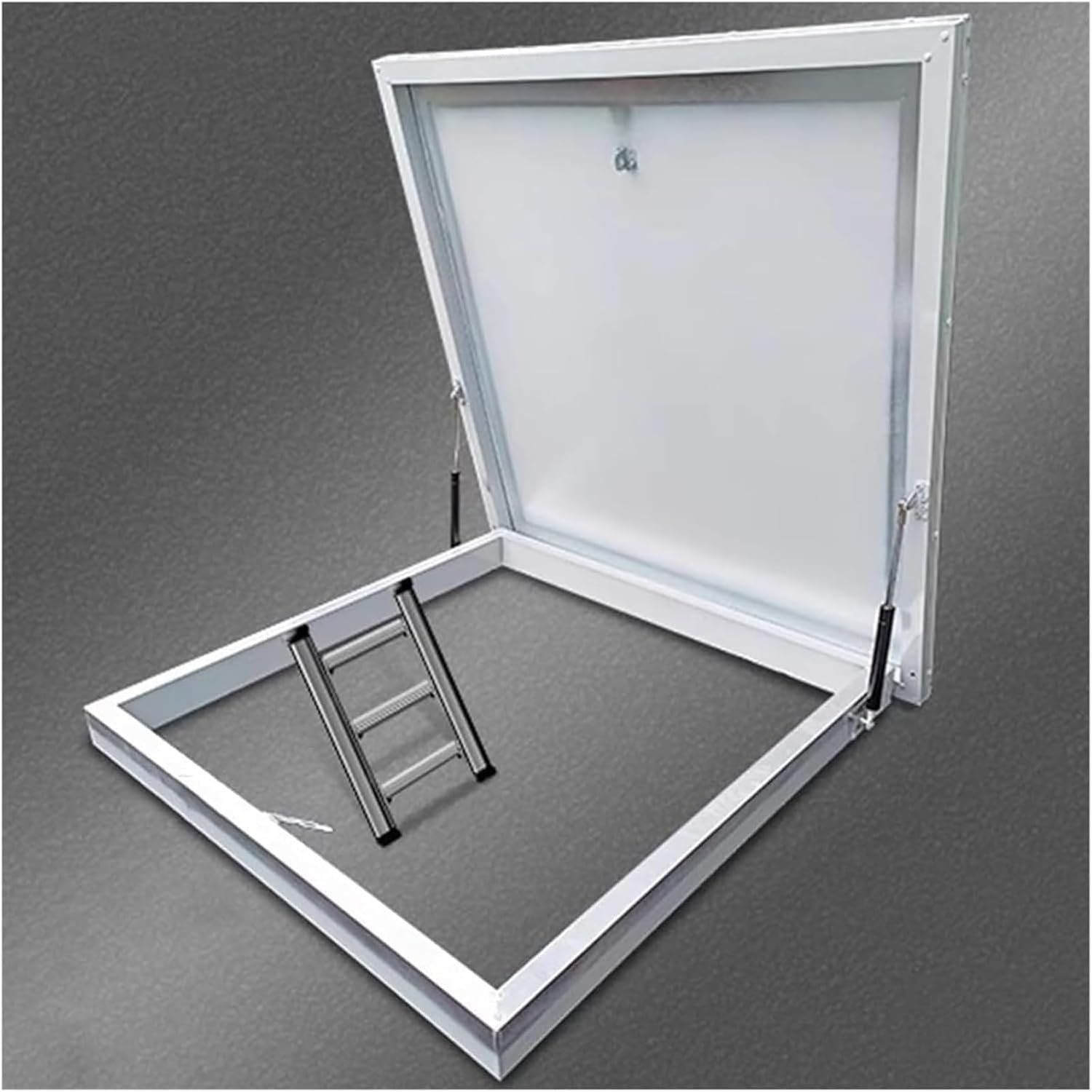 Amazon.com: Galvanized Powder Coated Steel Roof Hatch, White Roof Steel ...