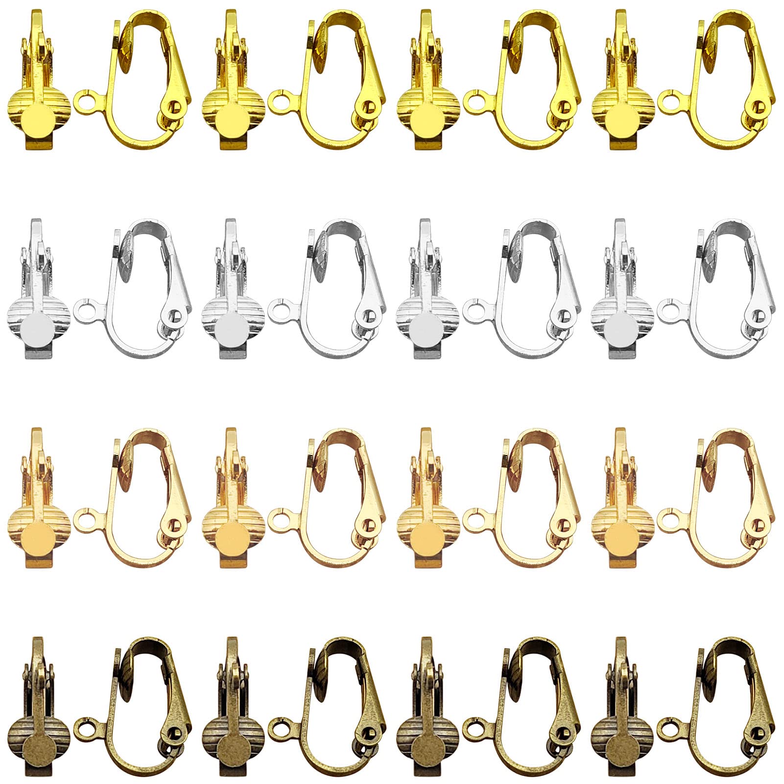 Amazon.com: 40pcs Clip-on Earrings Converter Components with Easy Open ...