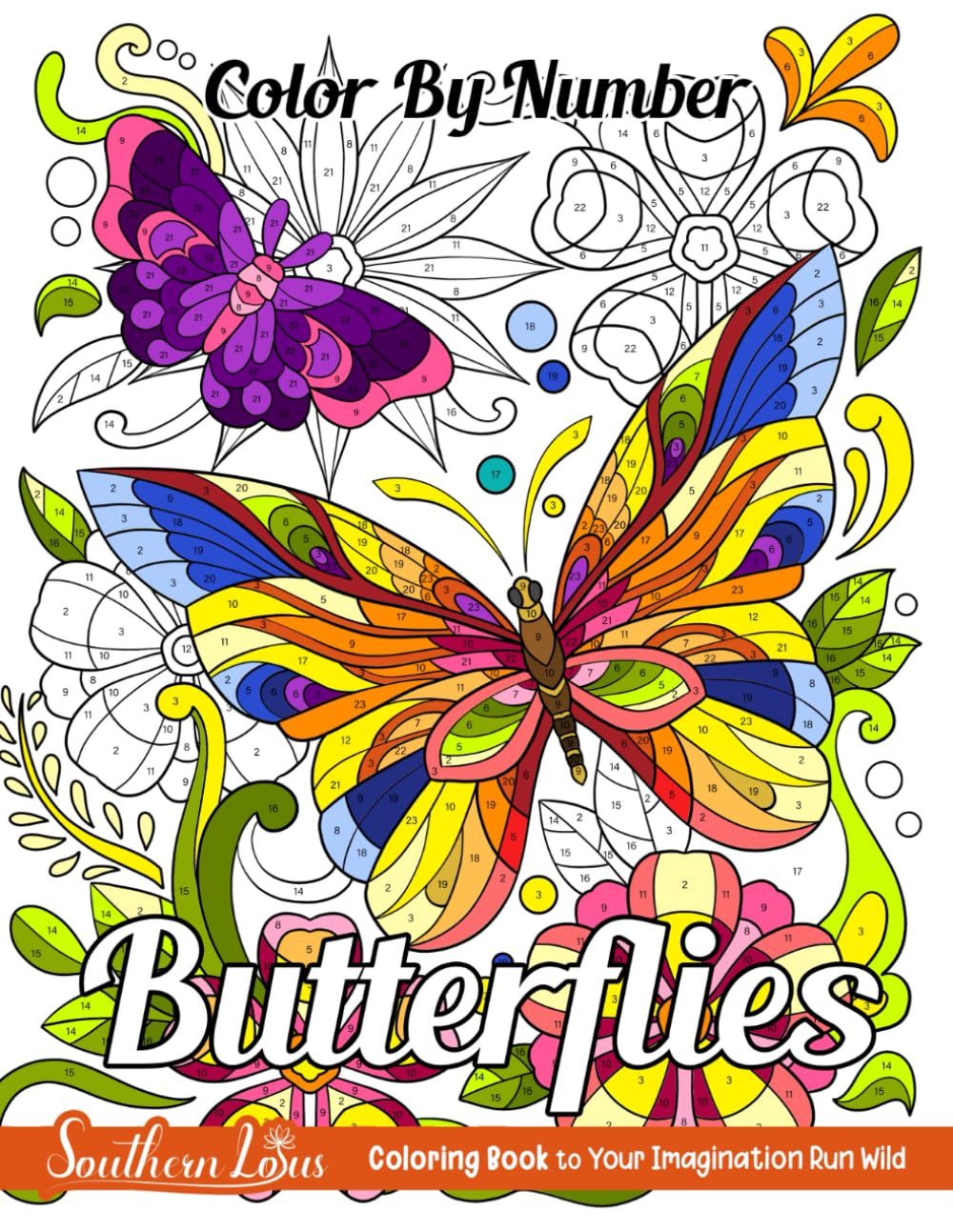 Amazon.com: Color By Number Butterflies: Coloring Book of Beautiful ...