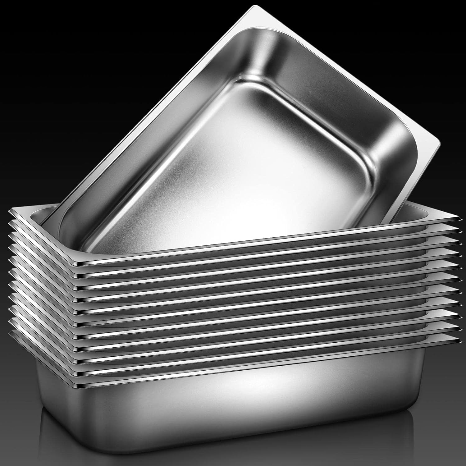 Amazon.com: Steam Table Pan Hotel Pans 4 Inch Deep Commercial Stainless ...
