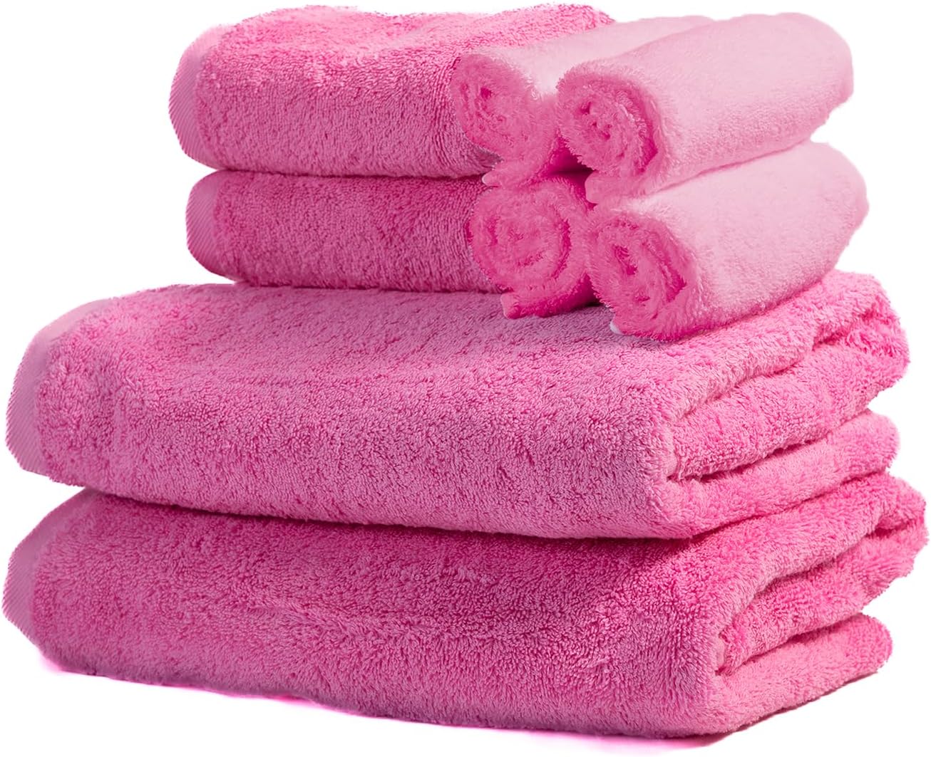 Amazon.com: Ôhm - Terry Cloth Towel Set - Extra Fluffy & Soft - 2 Bath ...