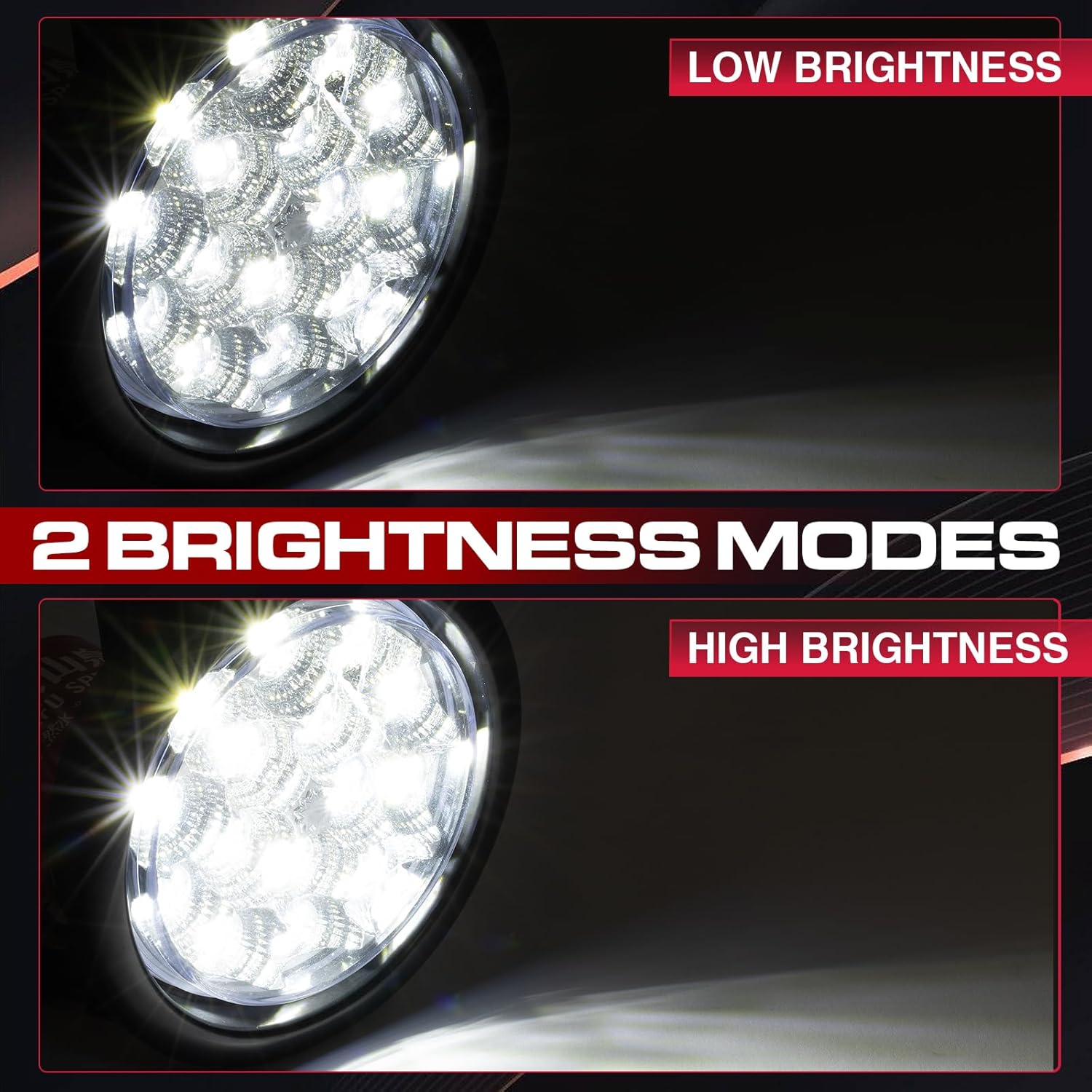 NBXPOW 2 luces LED de remolque de 4 pulgadas, luces traseras de freno ...