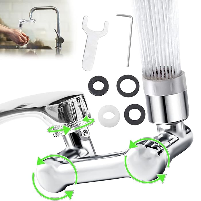 Buy Universal 1080° Rotating Faucet Extender Large-Angle Adjustment ...