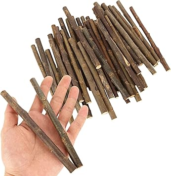 Amazon.com: Oungy 100 PCS 6 Inch Wood Log Sticks for Crafts 0.3-0.5 ...