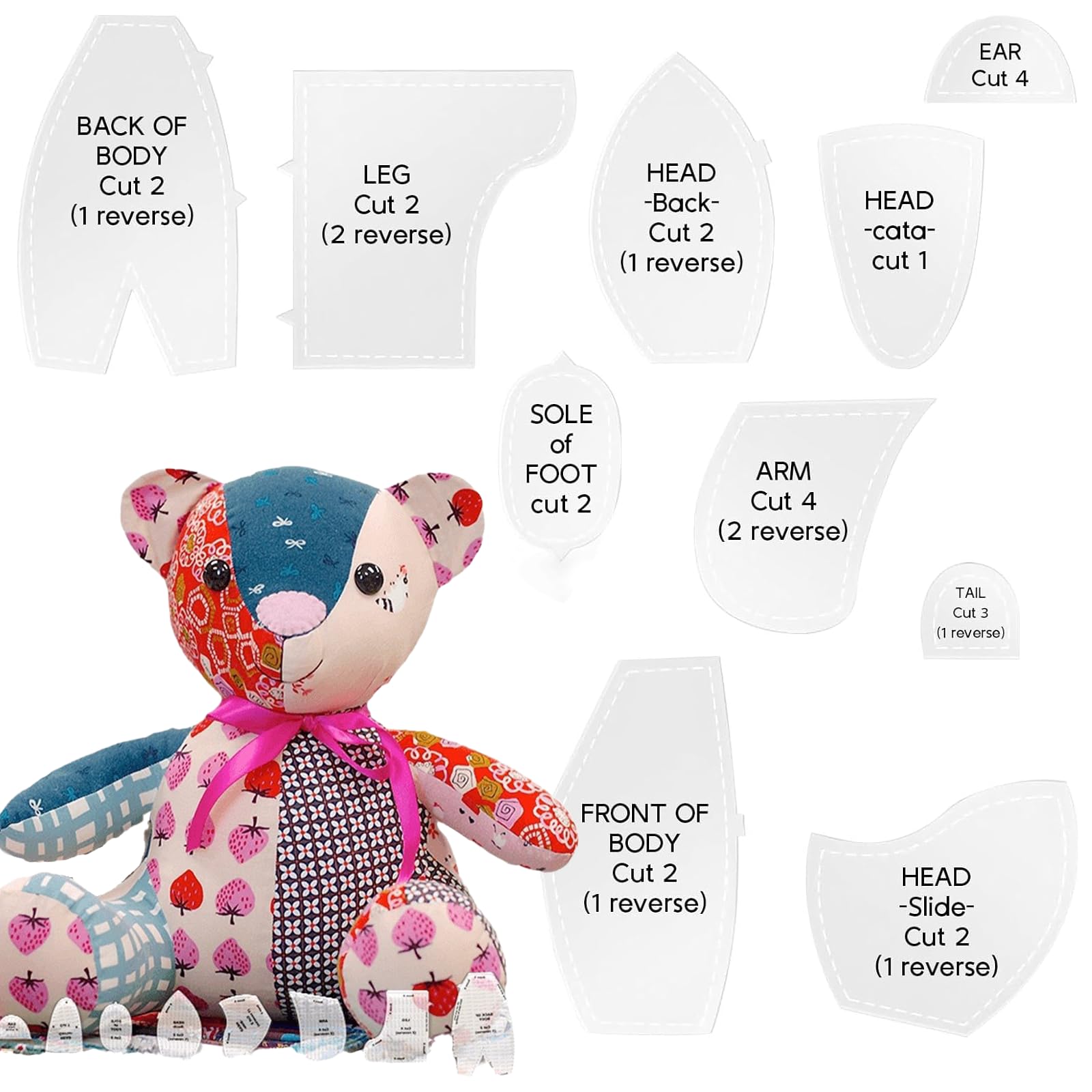 Memory Teddy Bear Pattern Printable Simplicity A2115 Memory Bear