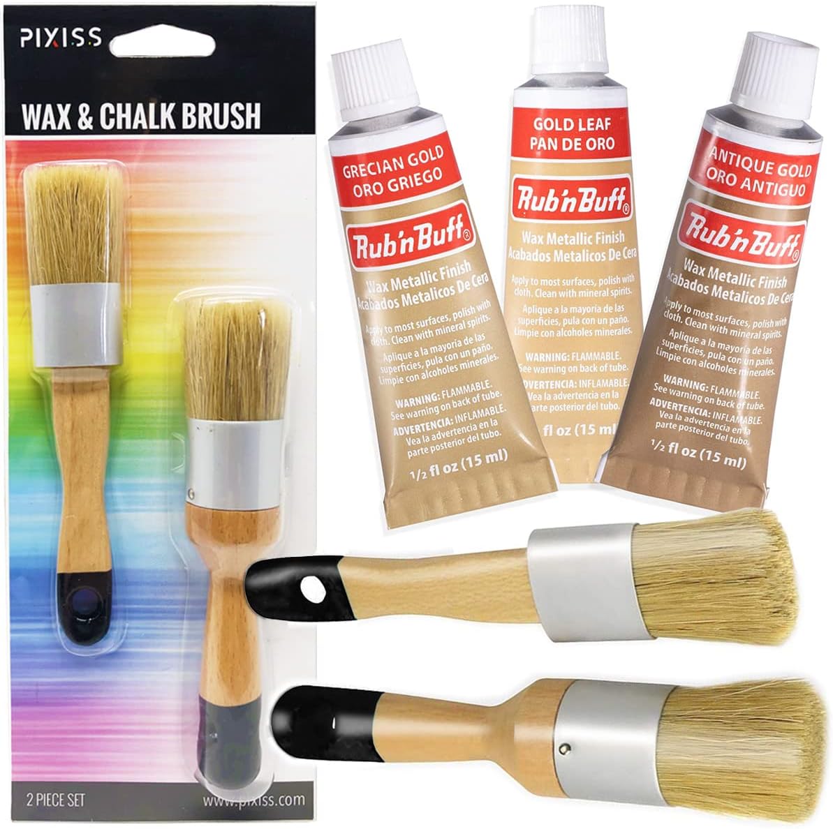 Amazon.com: Metallic Rub-On Paint Palette - 7 Colors-Kit #2