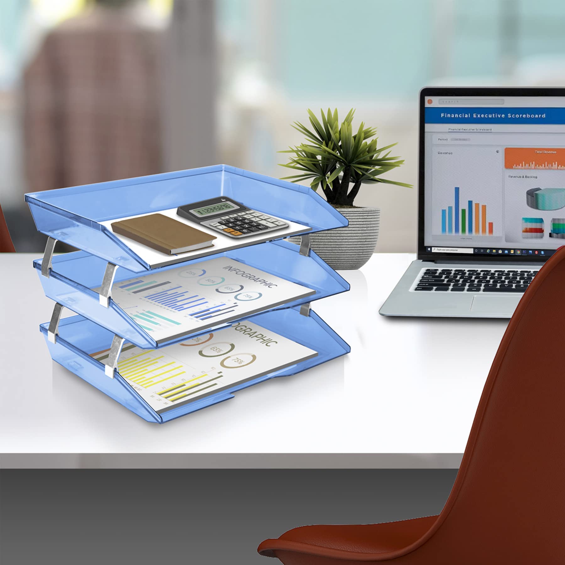 Snapklik.com : Acrimet Facility 3 Tier Letter Tray, Side Load, Letter ...