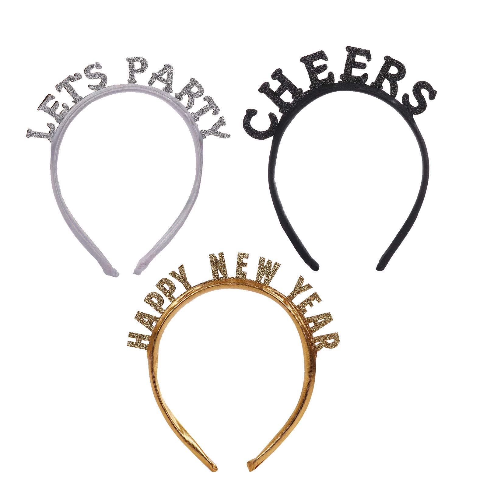 Amazon.com: BinaryABC Happy New Years Headband,Lets Party Cheers ...