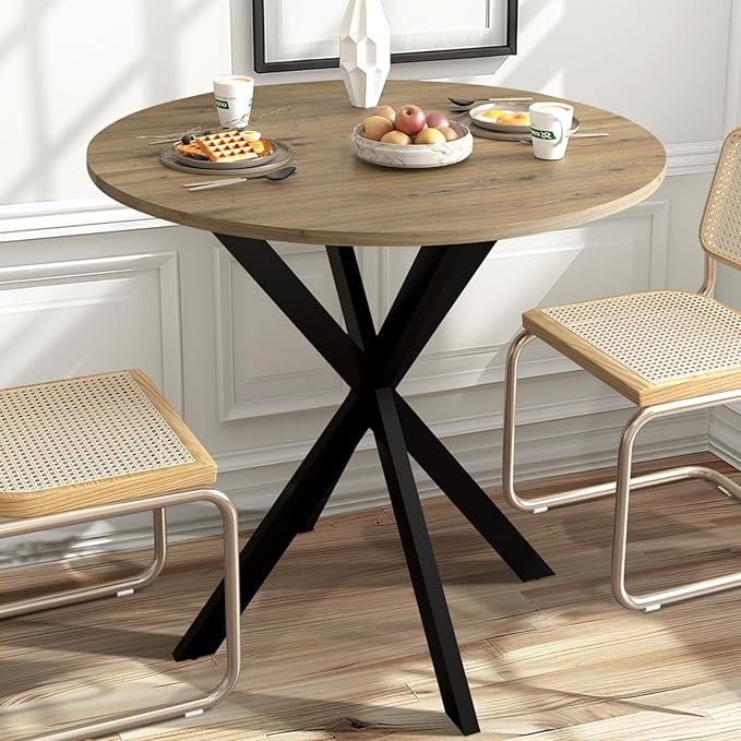 Amazon.com - Unovivy 31.5" Small Round Dining Table for 2-4, Space ...