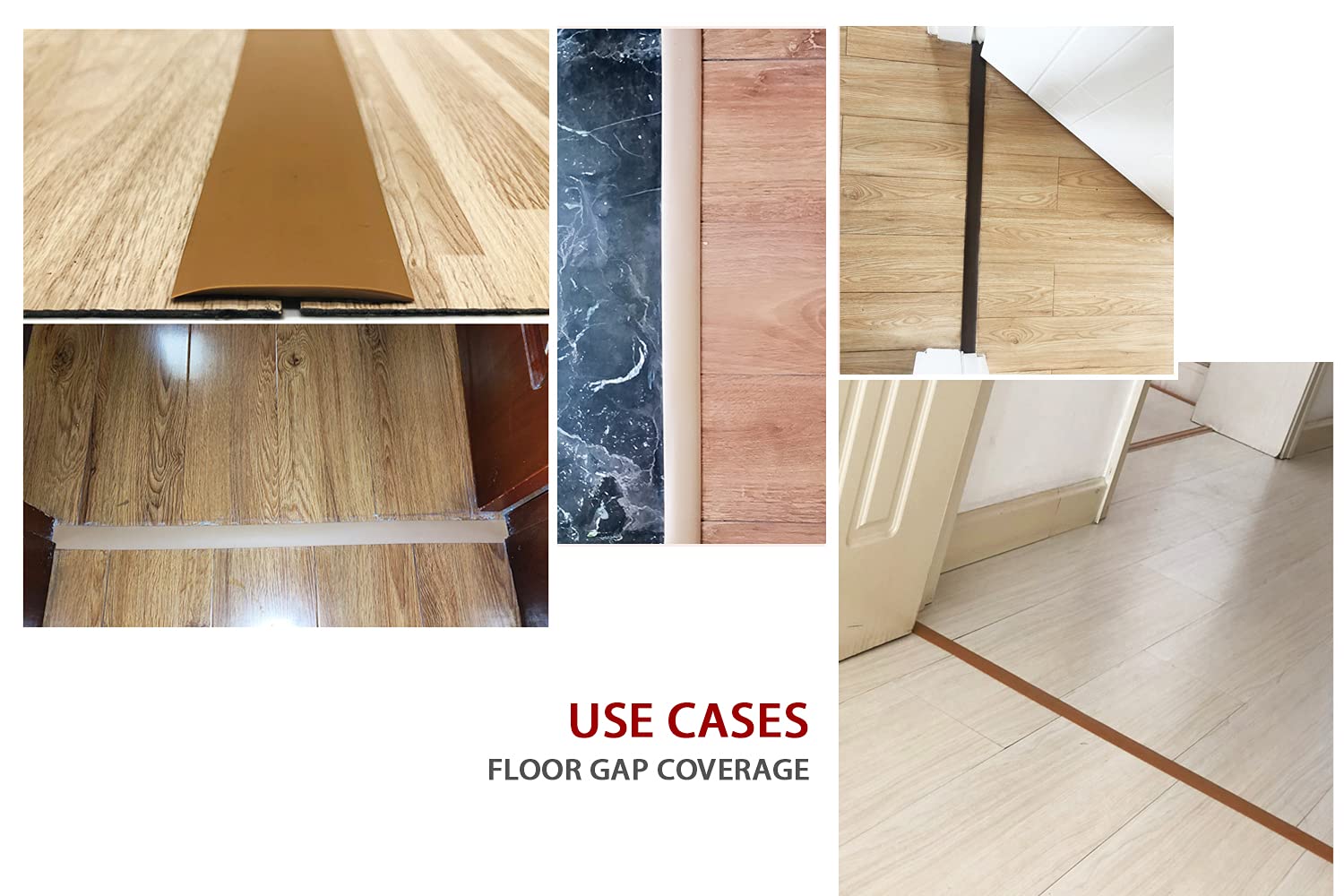 Buy ZEYUE Self Adhesive Transition Profile Floor Cover Strips Flooring ...