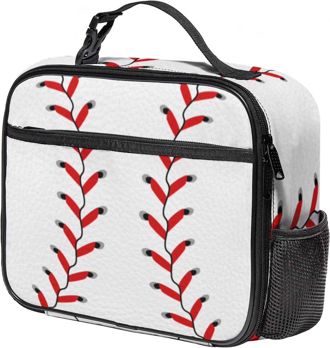 Amazon.com: Red Stitching Baseball Lunch Bag, Baseball Lace Sport Lunch ...