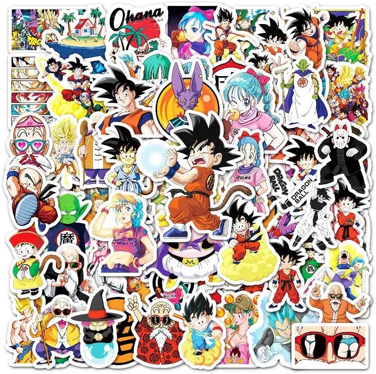 Dragon Ball Z Stickers 100pcs Cartoon Anime Super Saiyan Goku ...