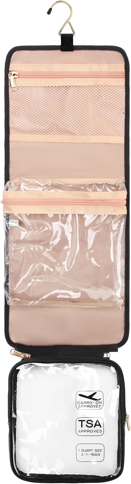 Amazon.com: BONNY DODO Toiletry Travel Bag Can Hanging Large Roll-Up ...