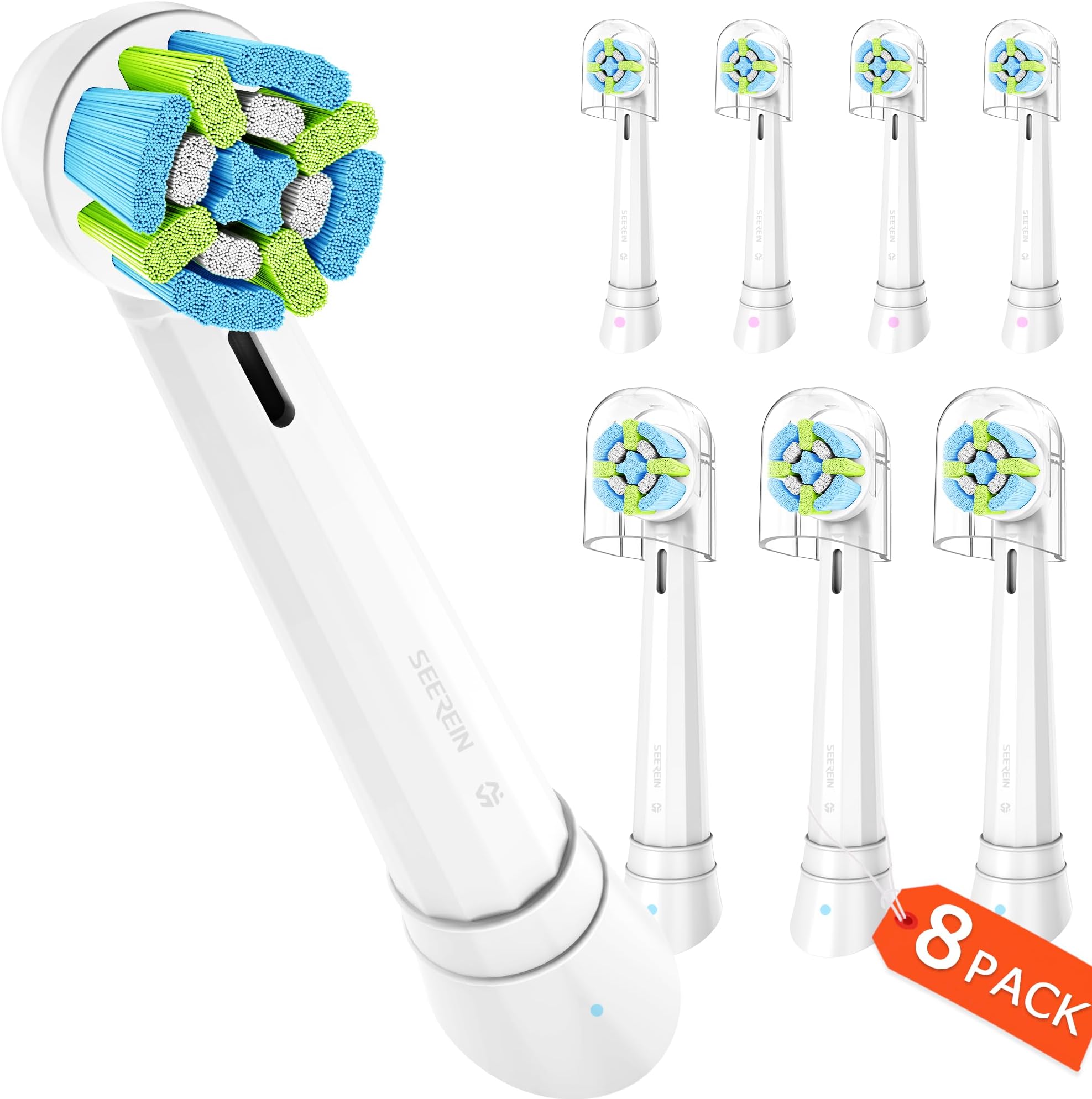Amazon.com : SEEREIN Replacement Toothbrush Heads Compatible with Oral ...