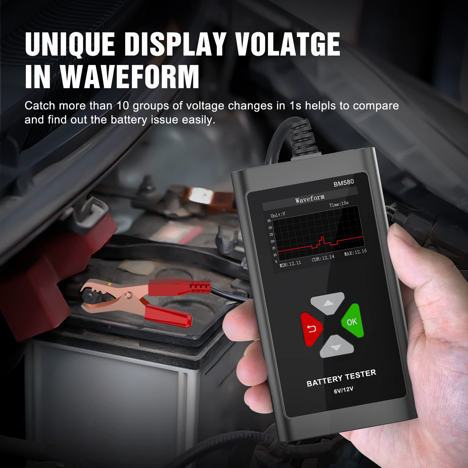 Snapklik.com : Car Battery Tester 6V 12V Battery Load Tester 100 ...