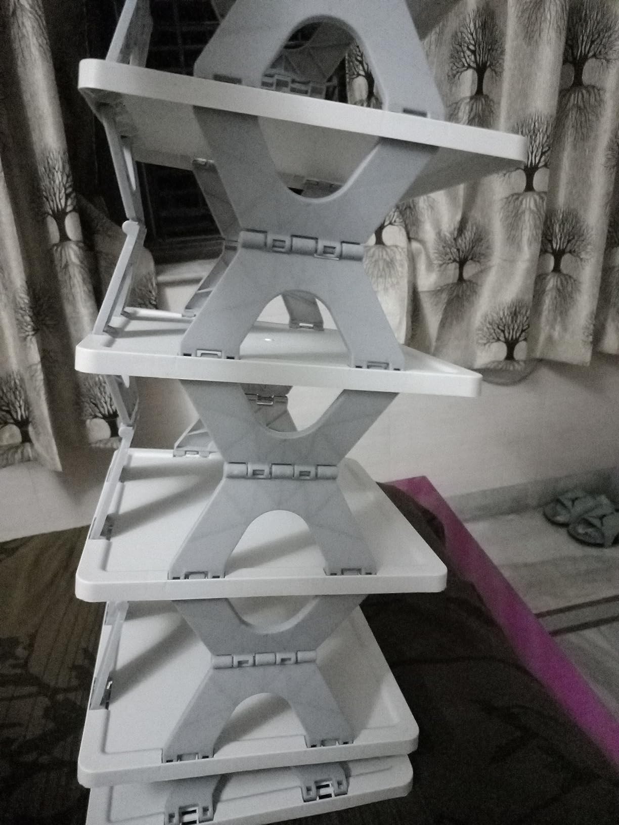 Smart Shoe Rack with 6 Layer Shoes Stand Multifunctional Entryway ...