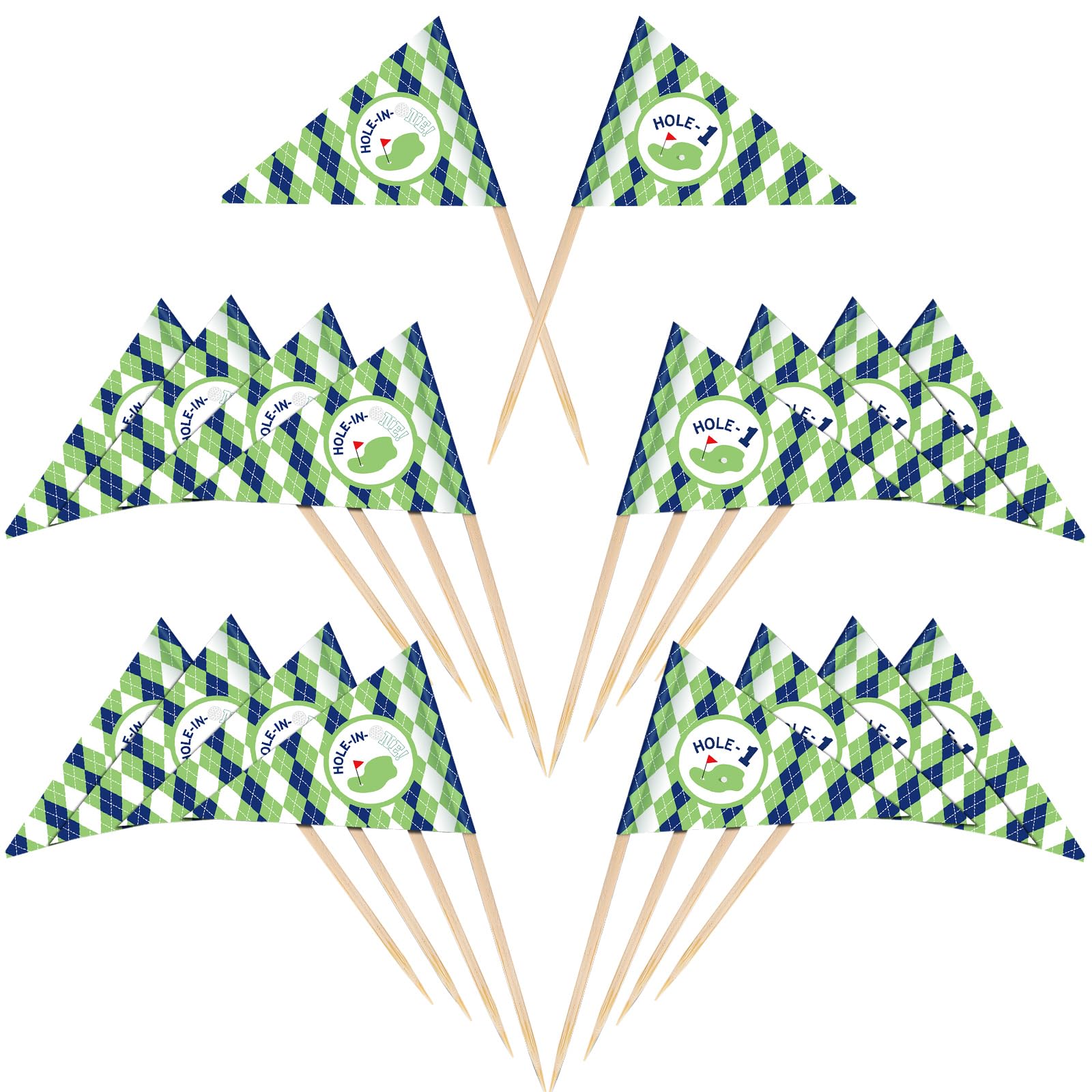 Amazon.com: Teenyyou 50 Pcs Golf Themed Toothpick Flags Hole in One 1st ...