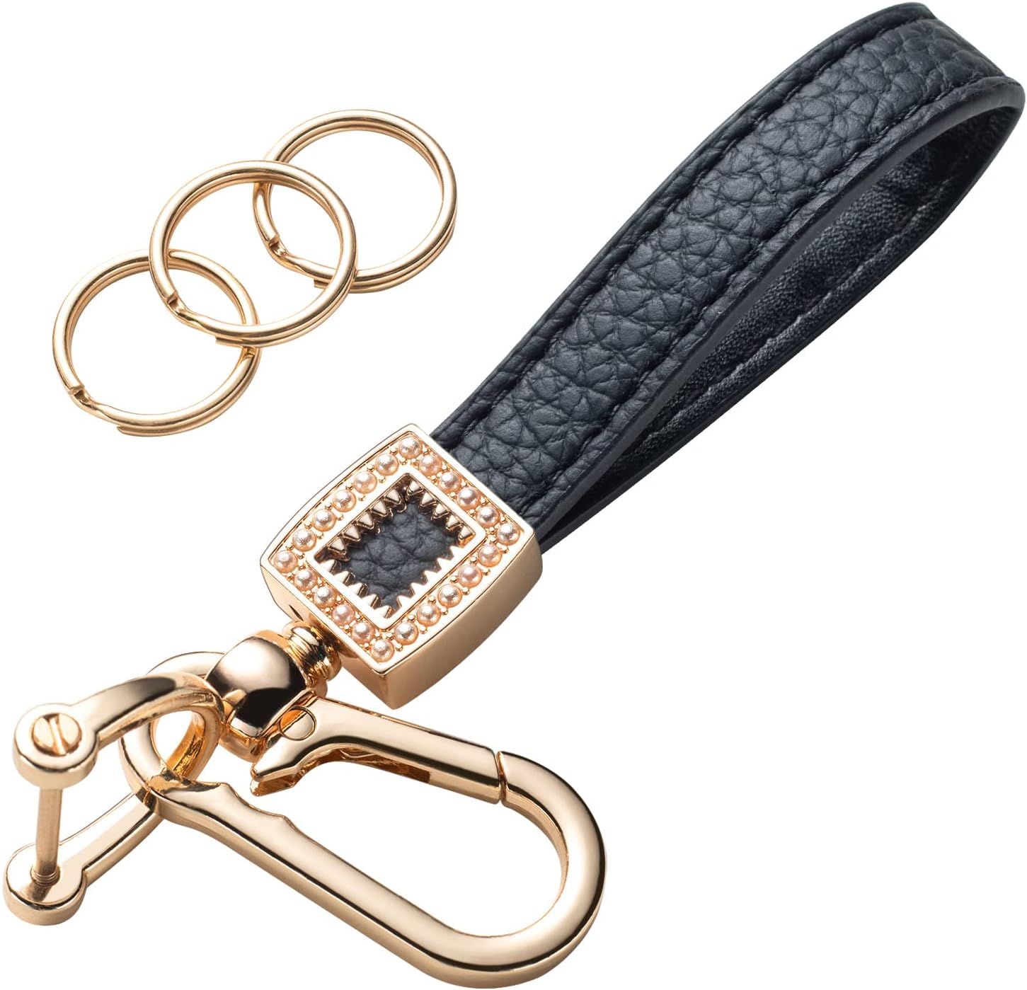 Gematay Microfiber Leather Car Keychain, Universal Car Key Fob Keychain ...