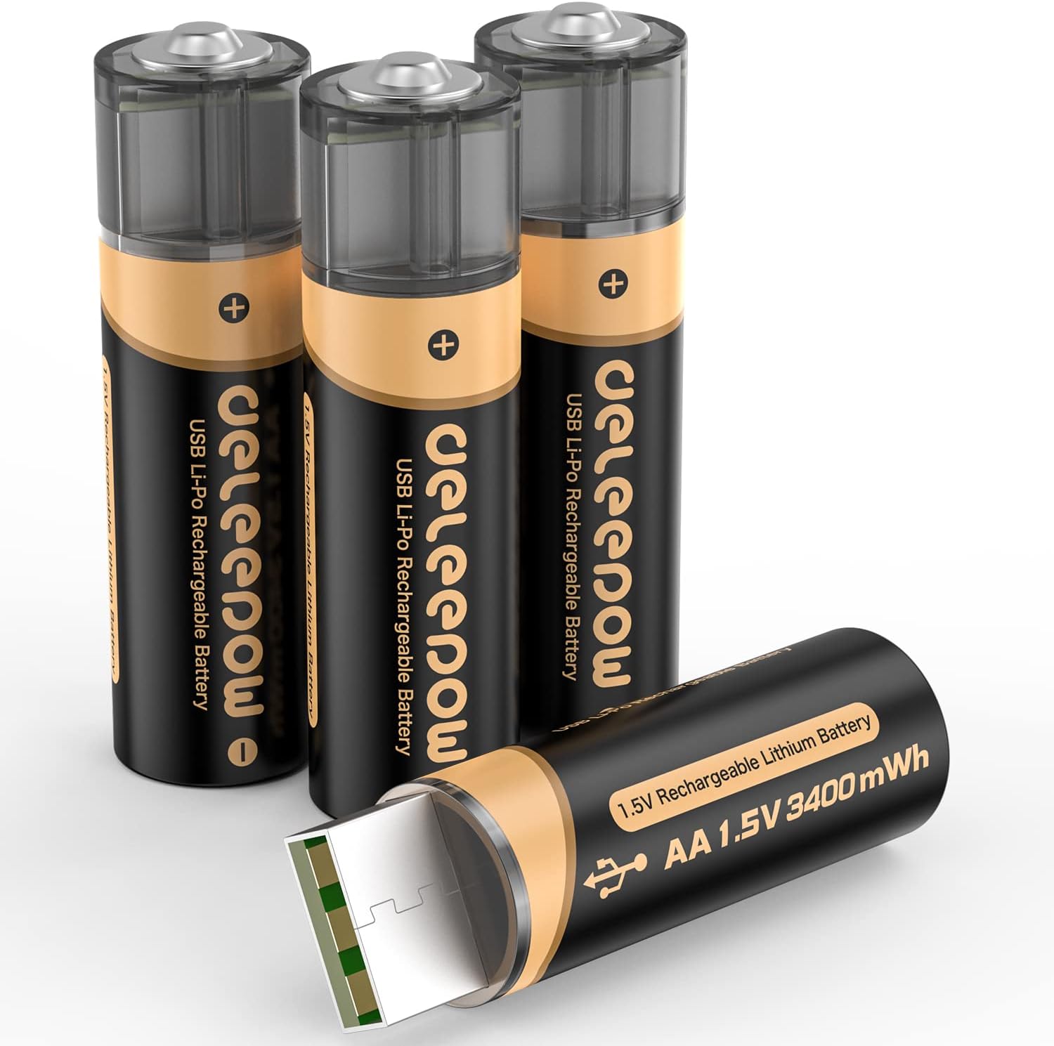 Amazon.com: Deleepow USB AA Rechargeable Batteries, AA Rechargeable ...