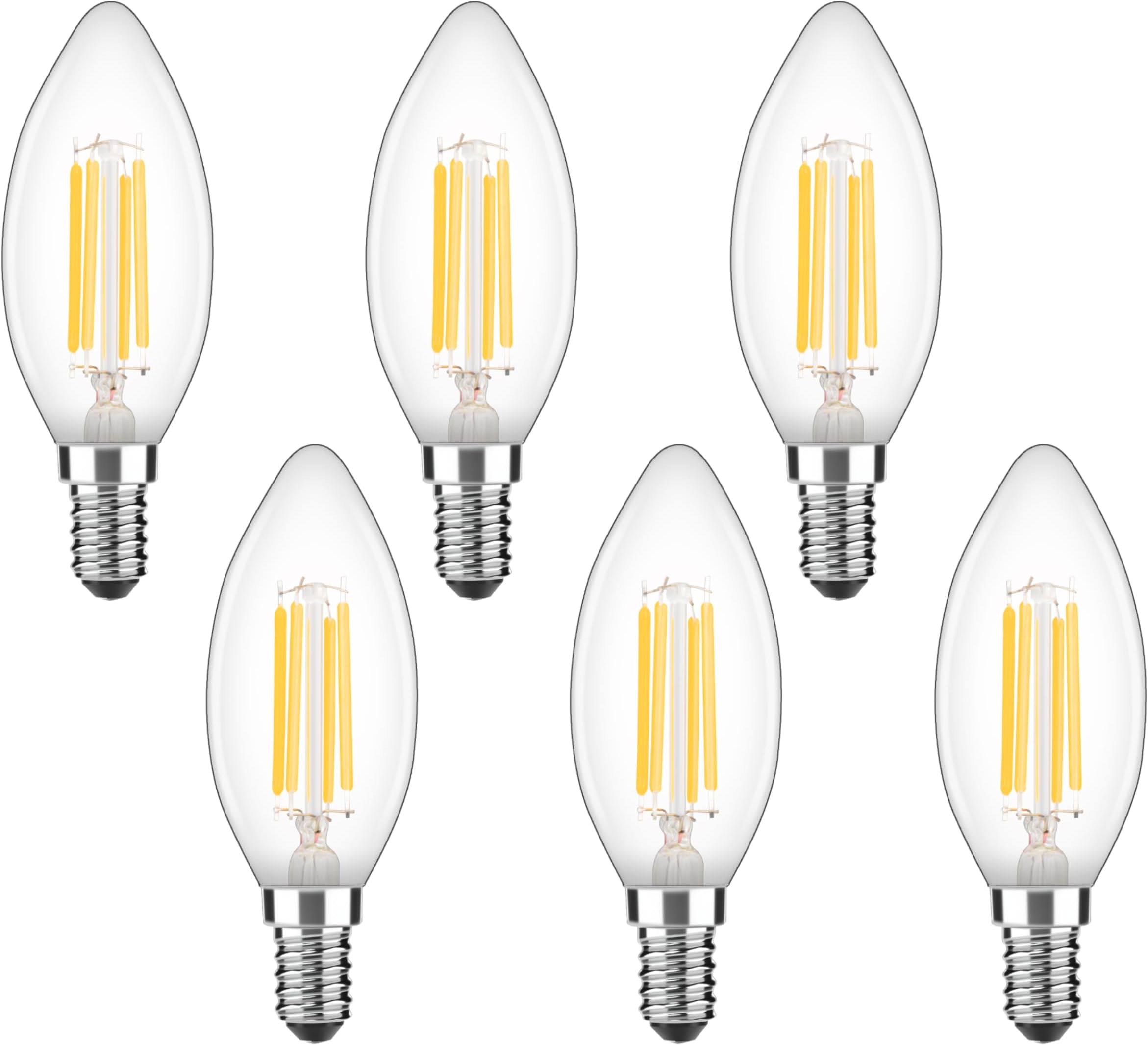 OUKAJO E14 LED Light Bulb, Dimmable 4W Warm White 2700K,400lm,Small ...