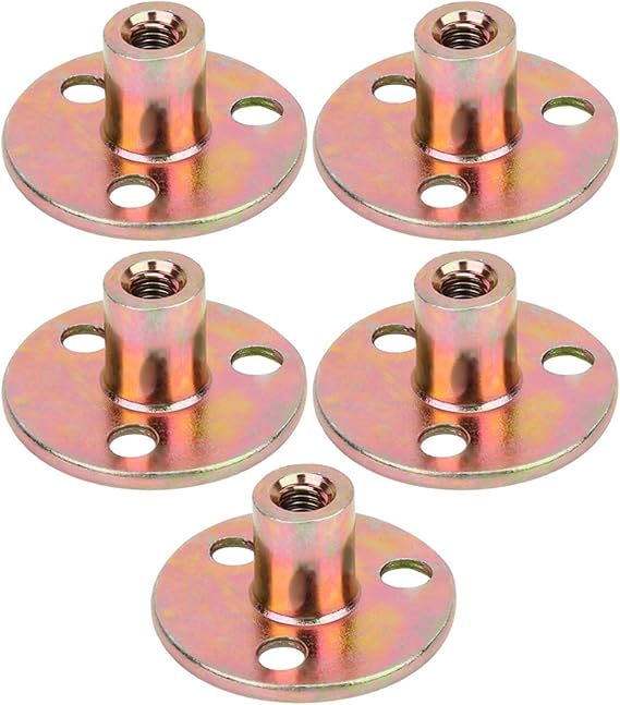 Amazon.com: Brad Hole Tee Nut,Iron Plate Nut,T Nut Flange with Round ...
