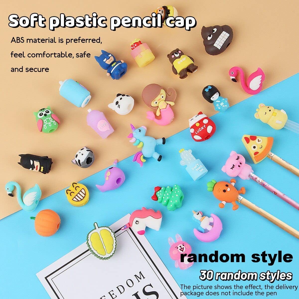 30 Pack Pencil Erasers, RosyFate Cute Kawaii Erasers, Novelty Erasers ...