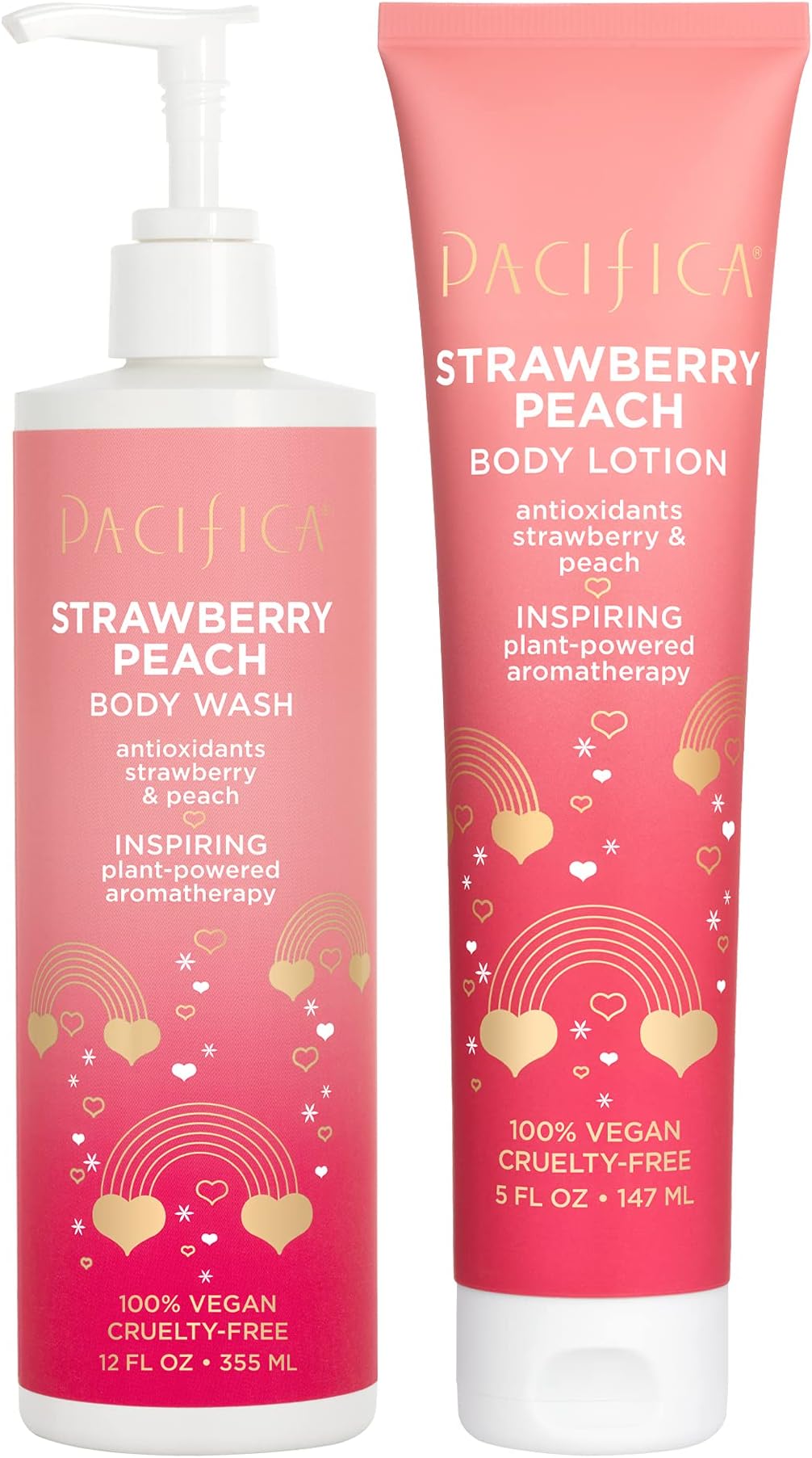 Amazon.com : Pacifica Beauty, Strawberry Peach Body Wash + Moisturizing ...