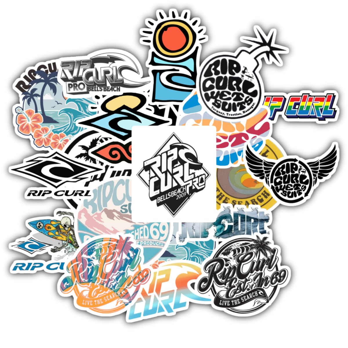 Rip Curl Surfboard Stickers