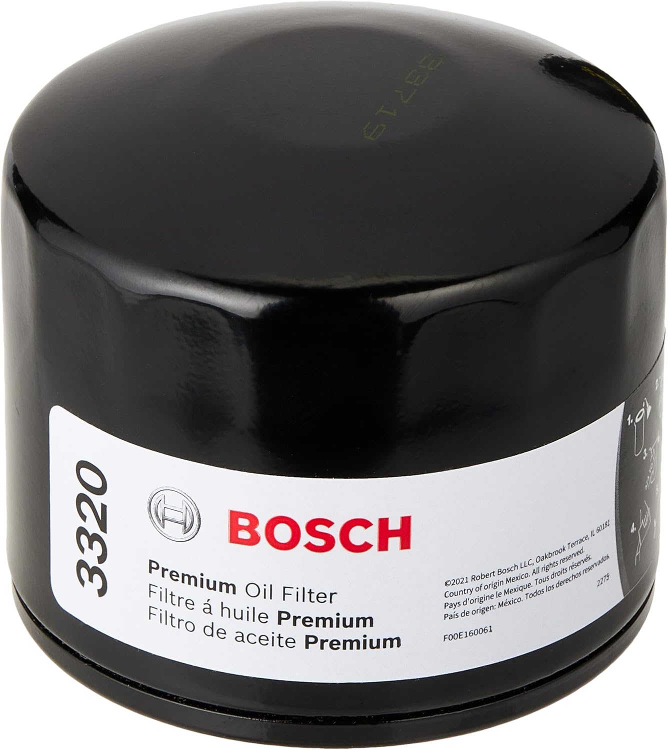 Bosch 3410 Premium Filtech Filtro de aceite, Premium, Negro, 3320 ...