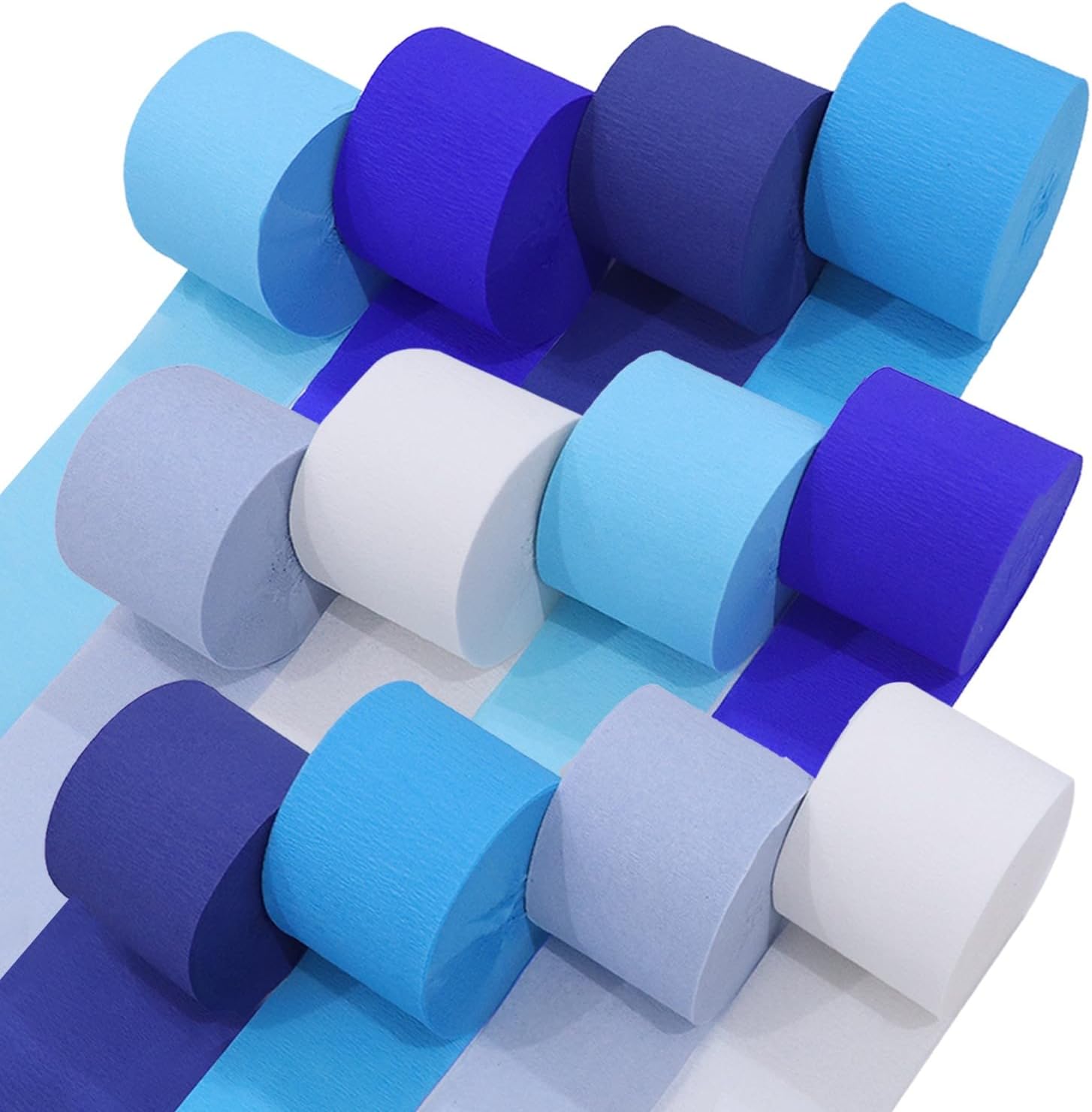 Amazon.com: Captain Décor 12 Blue and White Streamers, 984ft Pack of ...