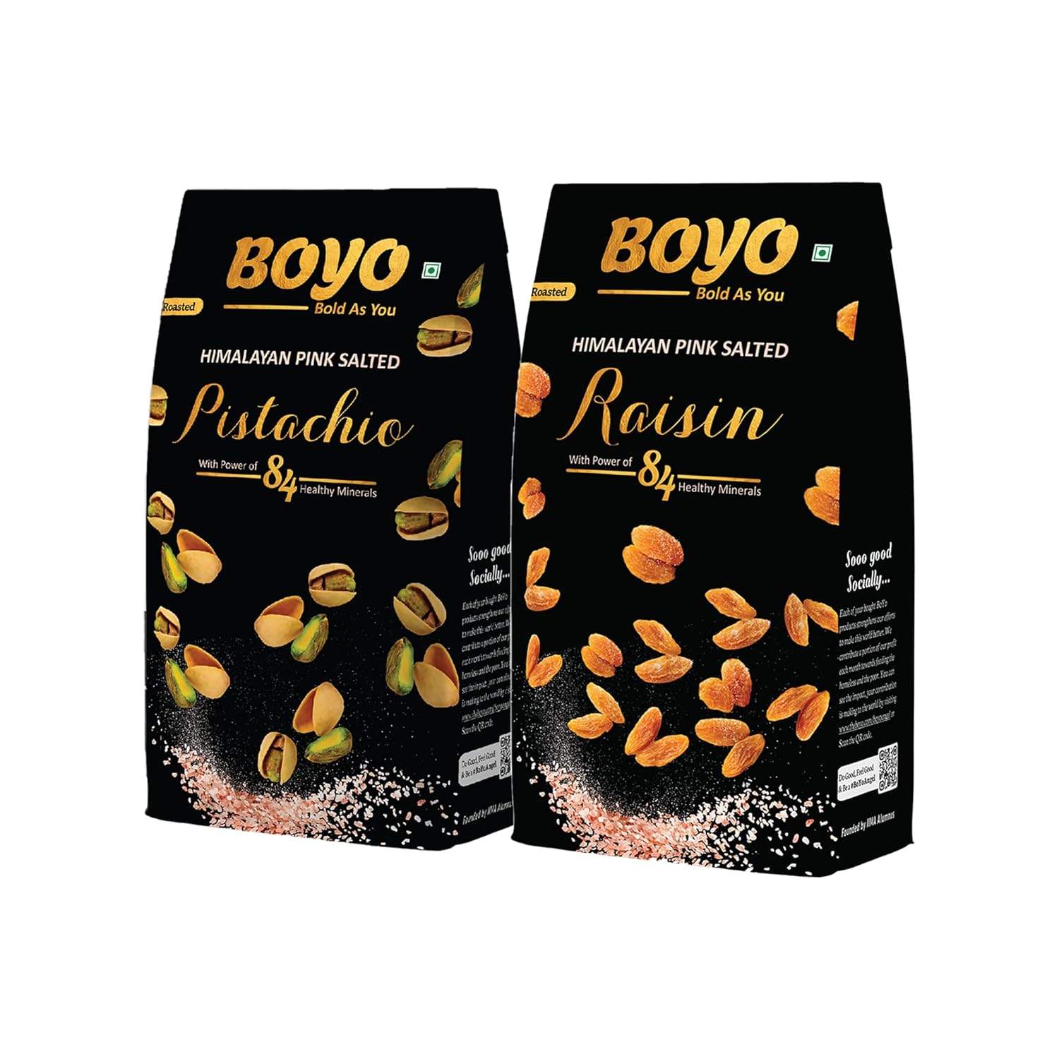 BOYO Premium Nuts Combo Pack 450g, Roasted and Salted California ...