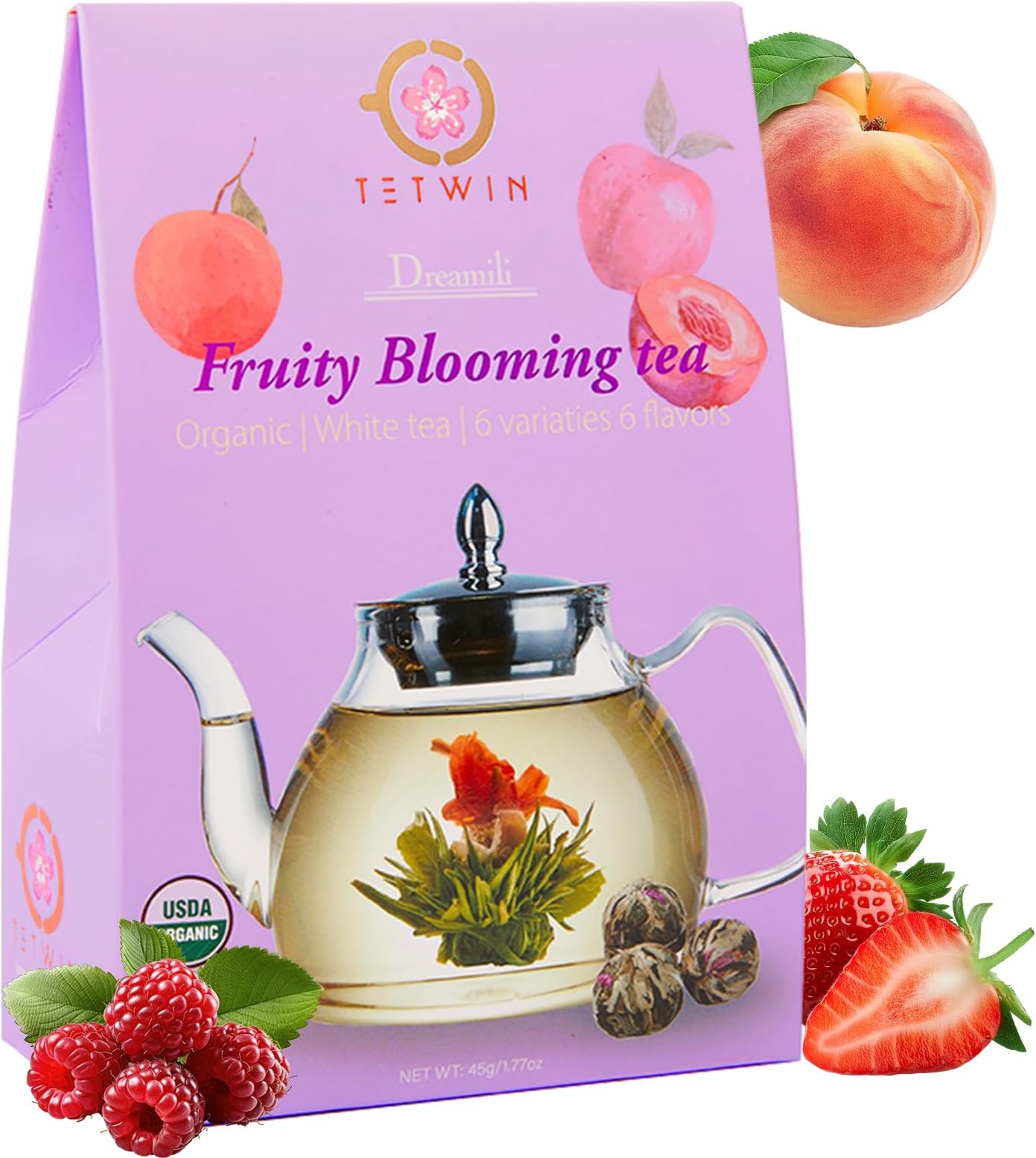 Amazon.com : Organic 100% Natural Raw Assorted 14 Blooming Flower Green ...