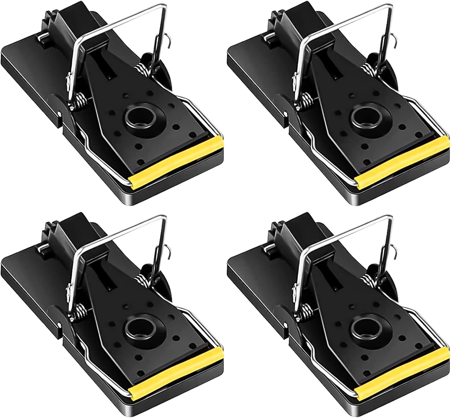MEDILOE 4 Pack Mouse Traps Reusable Mice Traps Heavy Duty Snap Traps ...
