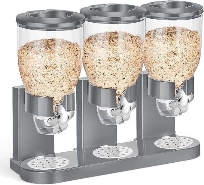 Amazon.com: Umigy Triple Cereal Dispenser Storage Cereal Dispenser ...