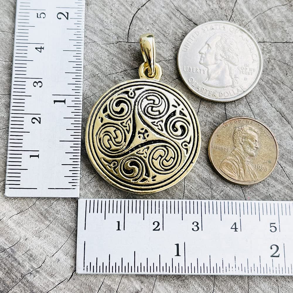Triskele Merlin Viking Jelling/Borre Art Style Circle Pendant With