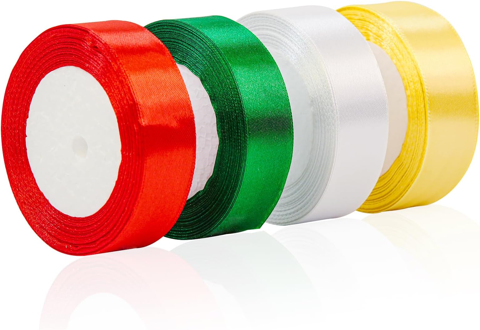 Amazon.com: 2 Rolls 24 Yards Christmas Faux Fur Ribbon White Faux Fur ...