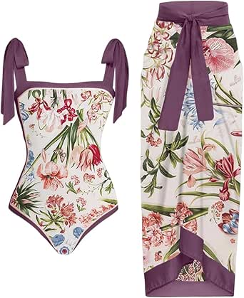 KiRYu Swimsuits with Bikini Maxi Wrap Skirt - Swimsuit Women Bikini Set ...