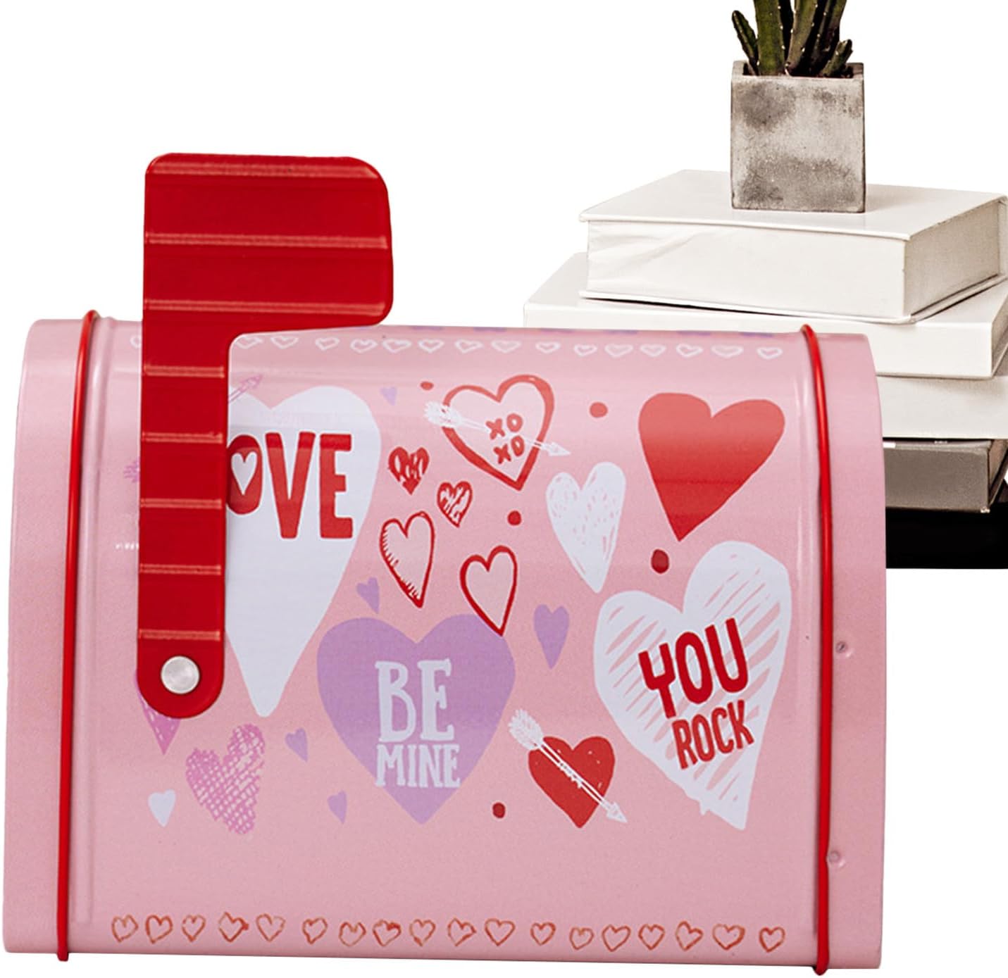 Amazon.com: Valentine Tin Mailbox, Durable Valentine's Day Mailbox Tins ...